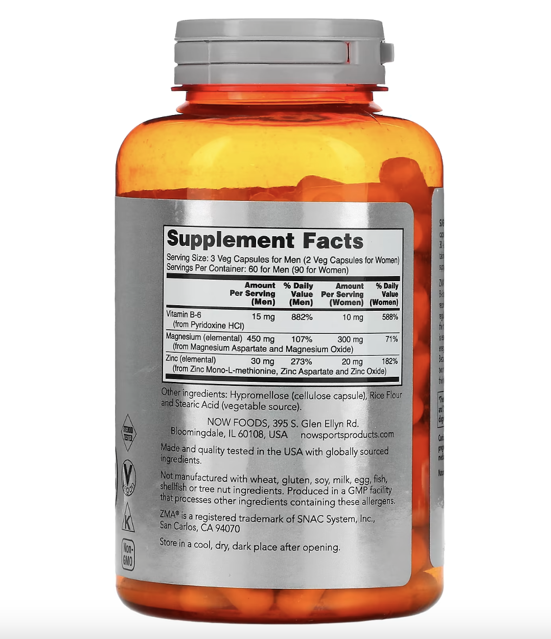 ZMA 180 TABLETS - NOW FOODS - C&B NUTRITION