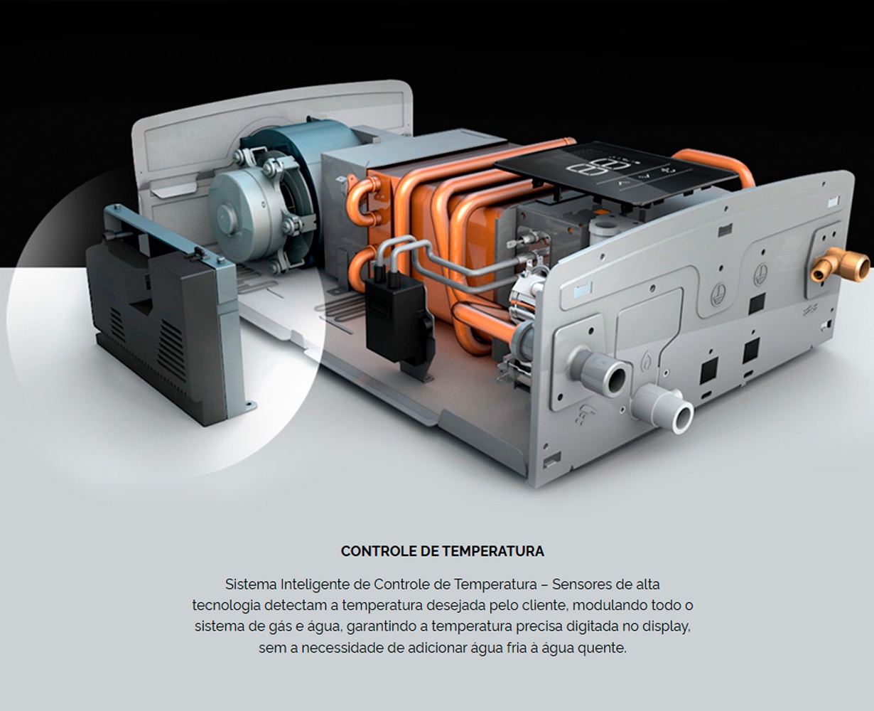 Aquecedor De Água A Gás Komeco 21 Litros KO 21D Prime GN Inox Branco ...