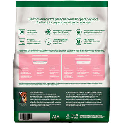 Areia Higiênica petfive Viva Verde Vida Descomplicada para Gatos ...