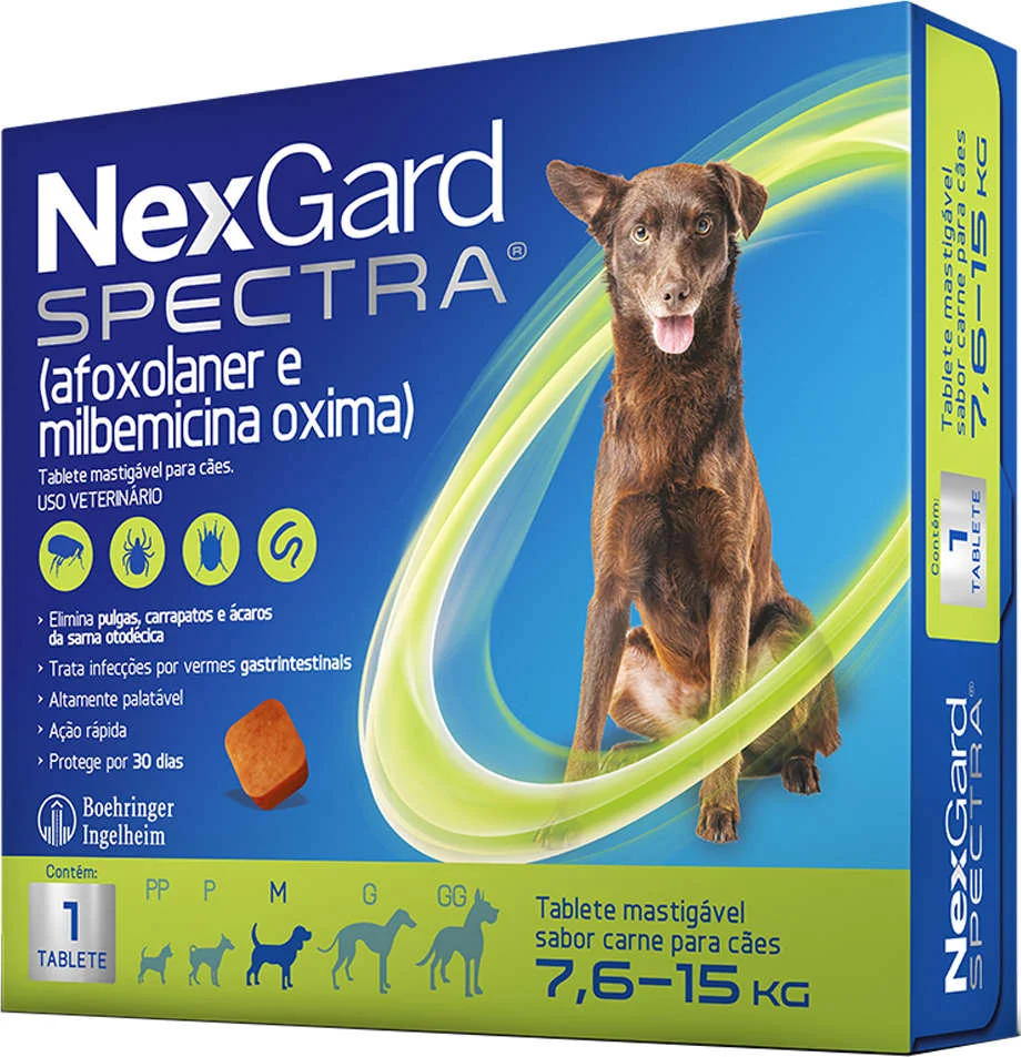 Antipulgas, Carrapatos e Vermifugo NexGard Spectra para Cães de 7,6 a ... Antipulgas, Carrapatos e Vermifugo NexGard Spectra para Cães de 7,6 a ...