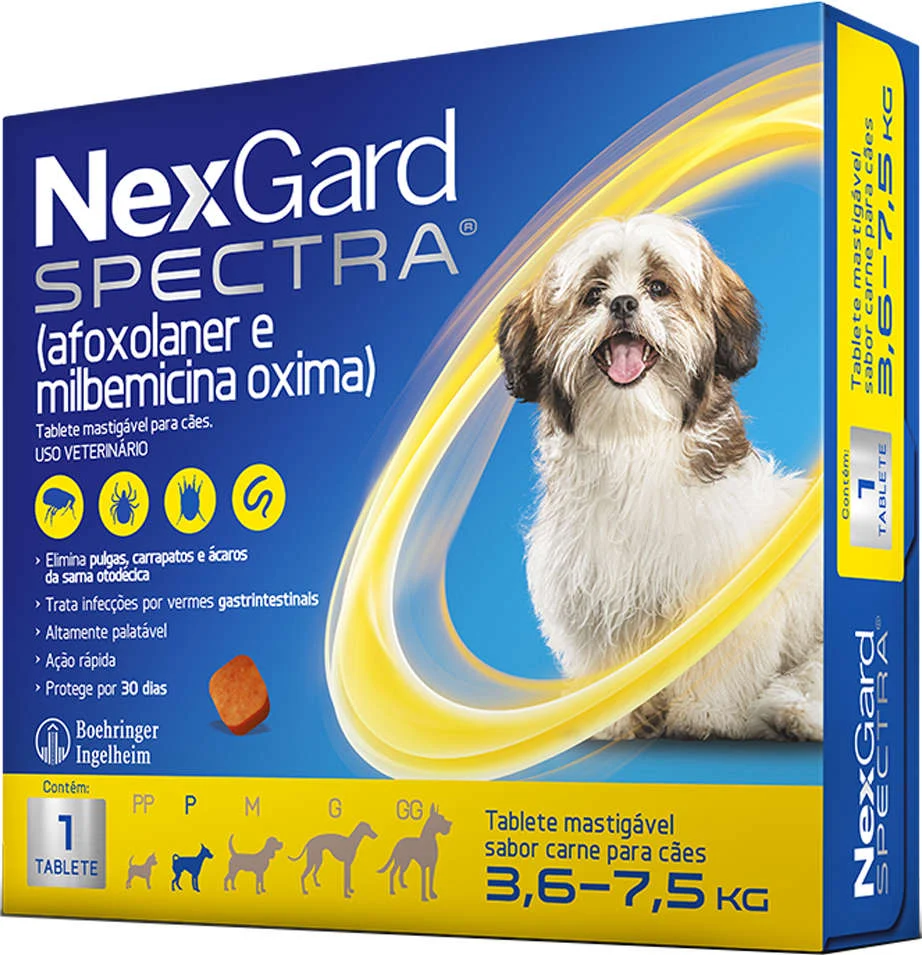 Antipulgas, Carrapatos e Vermífugo NexGard Spectra para Cães de 3,6 a ... Antipulgas, Carrapatos e Vermífugo NexGard Spectra para Cães de 3,6 a ...