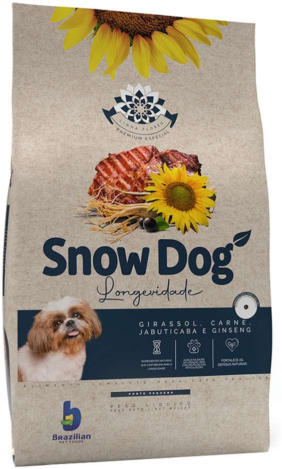 Ração Seca Snow Dog Flores Longevidade para Cães Adultos Porte Pequeno ...