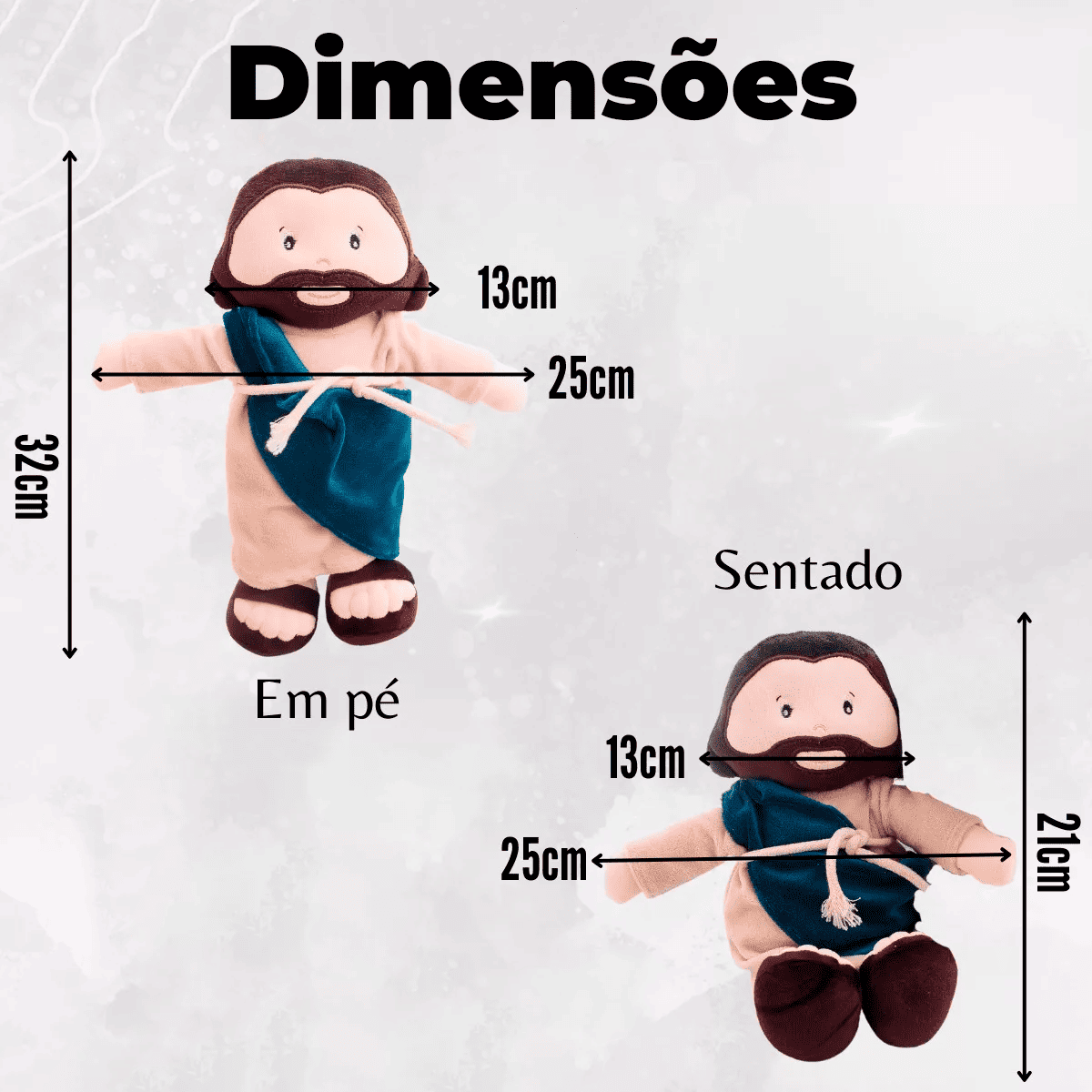 Brinquedo Boneco Infantil Jesus Cristo Religioso - Baby Lover