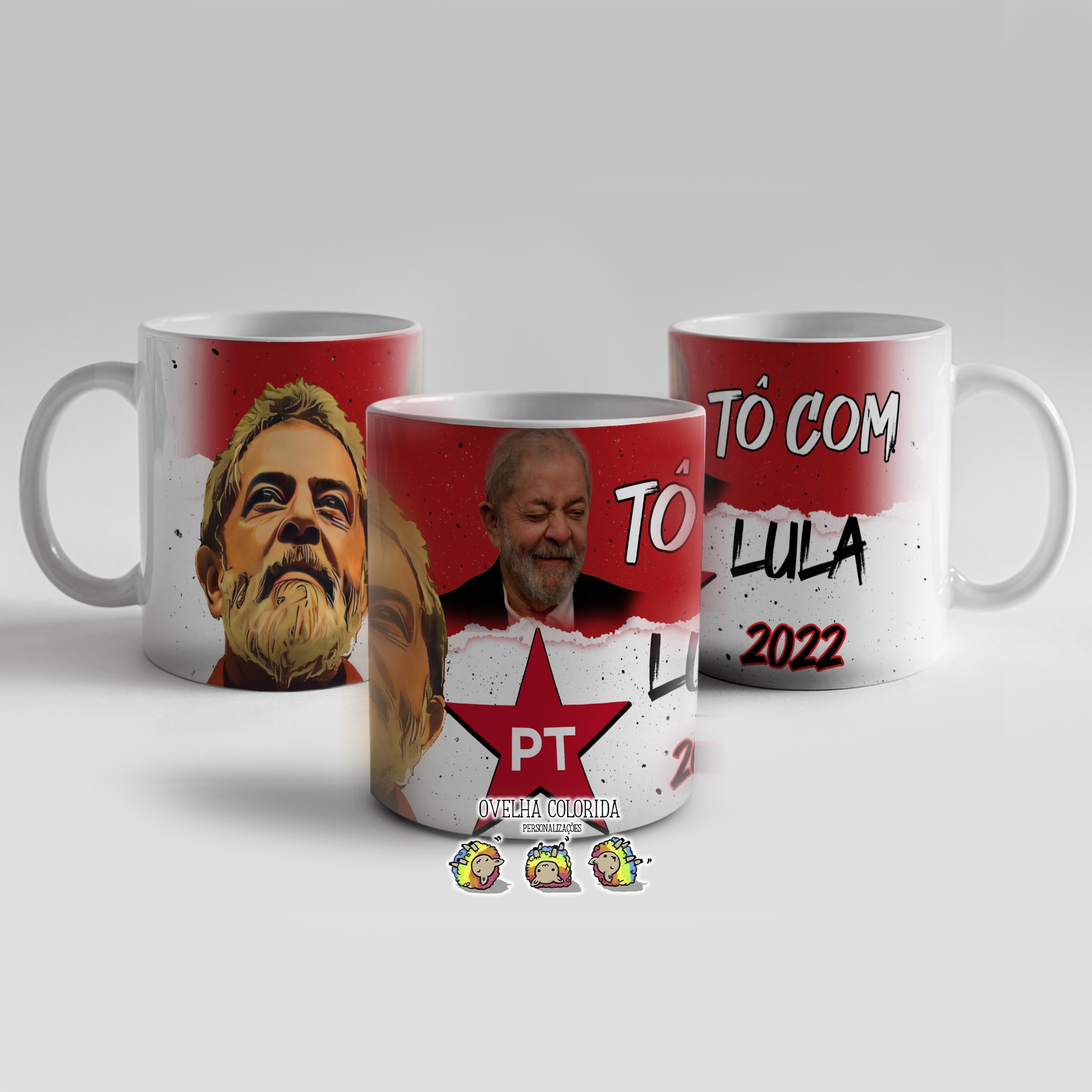 Pack Artes Lula 2022 - 10 artes - PSD E JPEG - Ovelha colorida