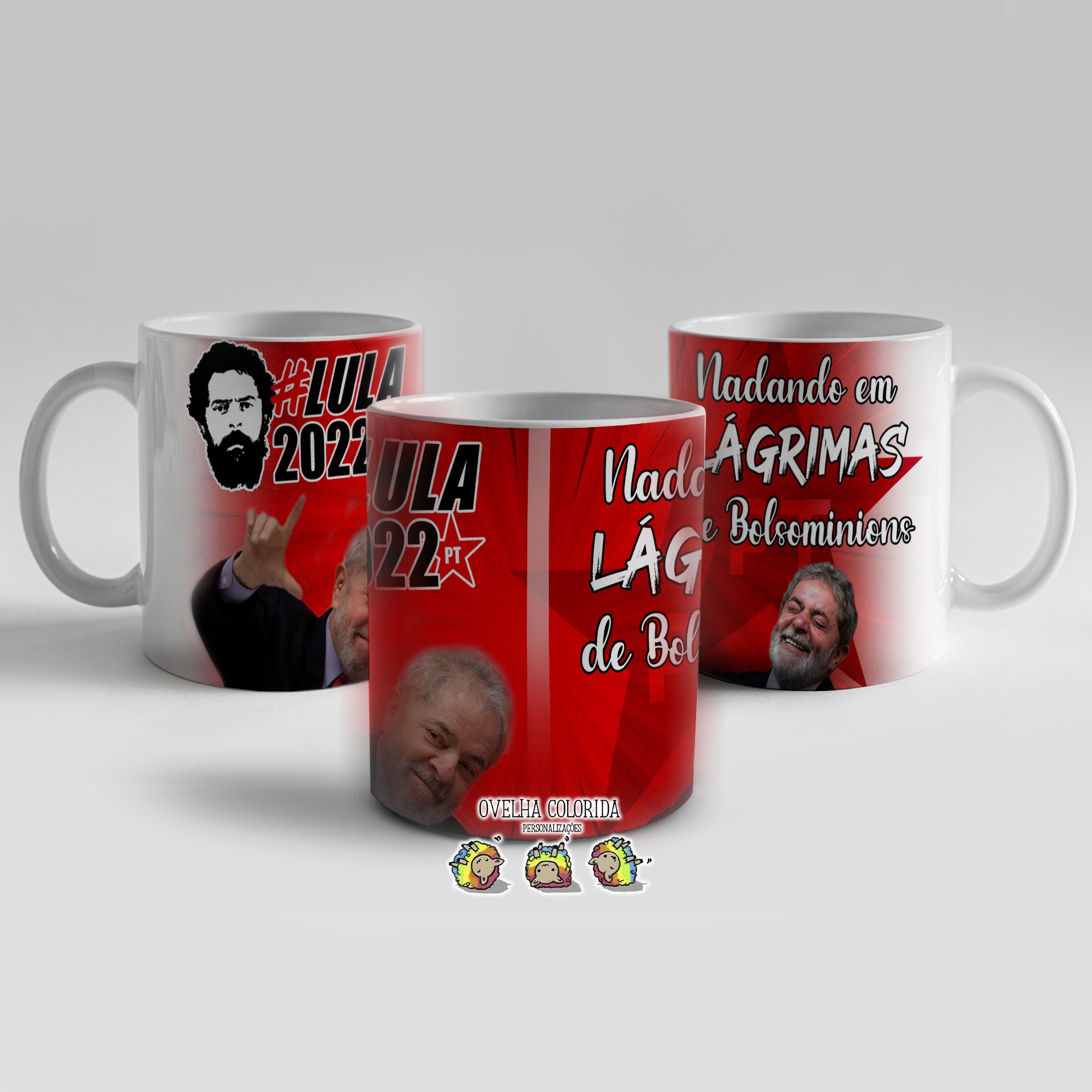 Pack Artes Lula 2022 - 10 artes - PSD E JPEG - Ovelha colorida