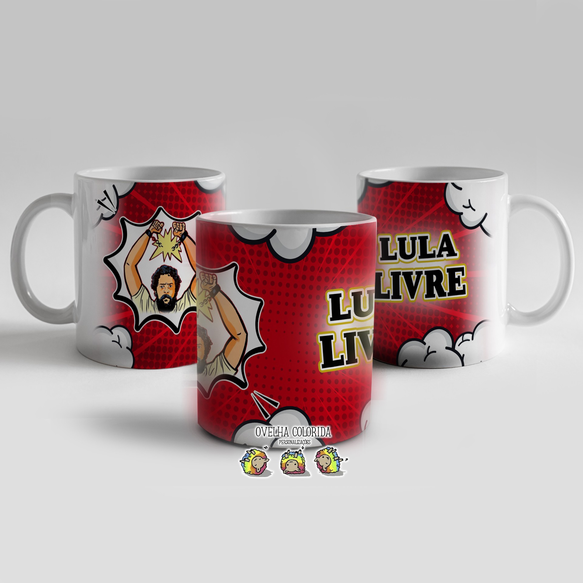 Pack Artes Lula 2022 - 10 artes - PSD E JPEG - Ovelha colorida