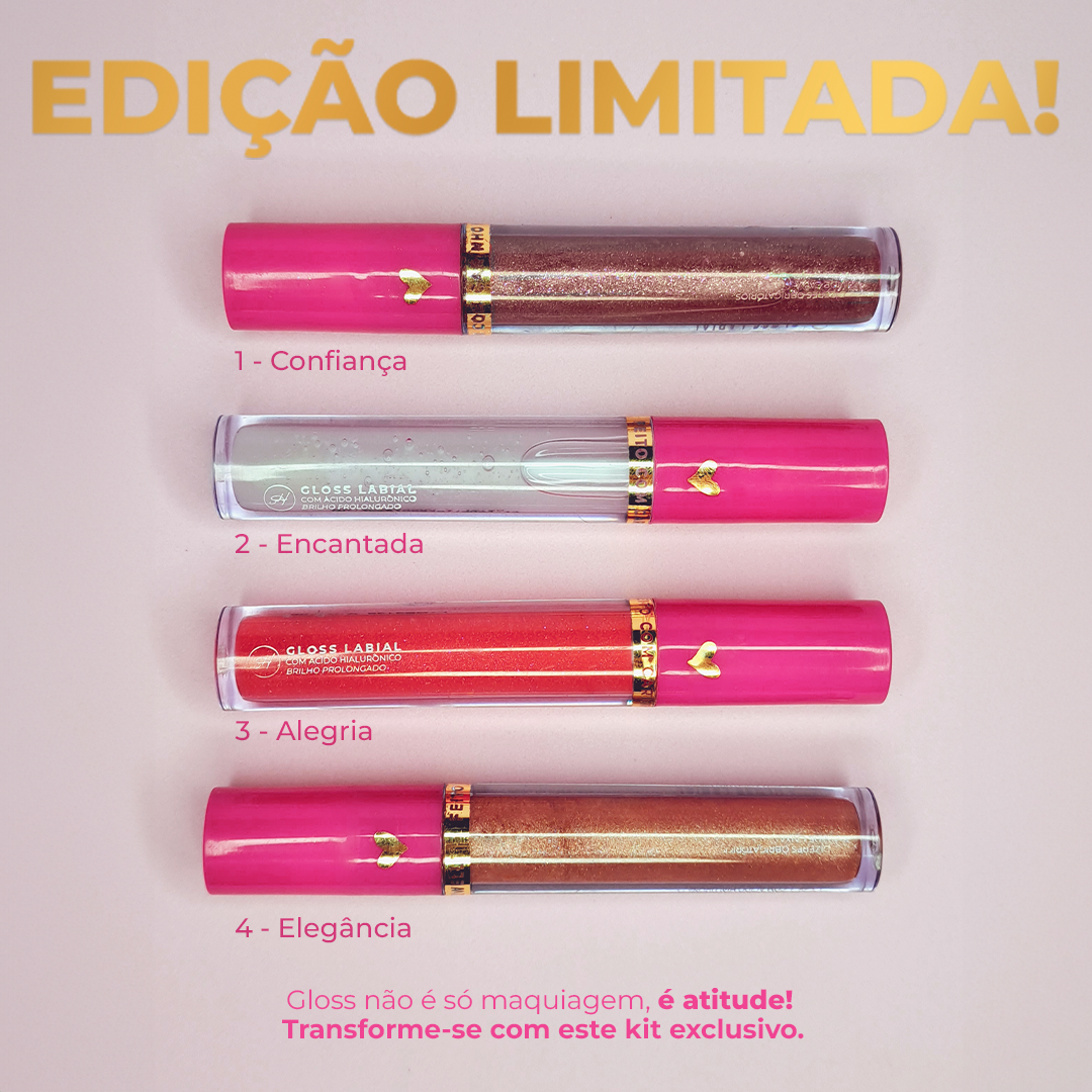 Kit Gloss Harmonia das Cores S.H. - 4 Cores - AKIWELL Suplemento Alimentar