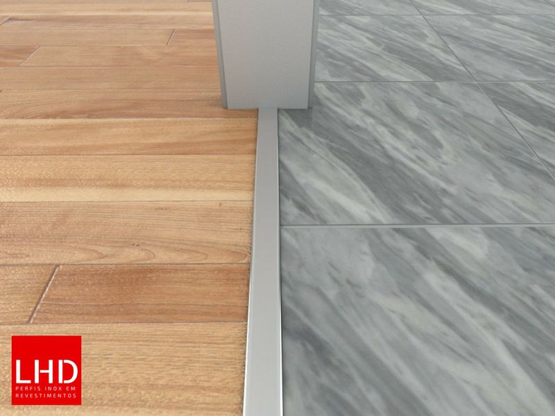 Perfil T em Inox para Acabamento entre Pisos - Perfis LHD - Compre on ...