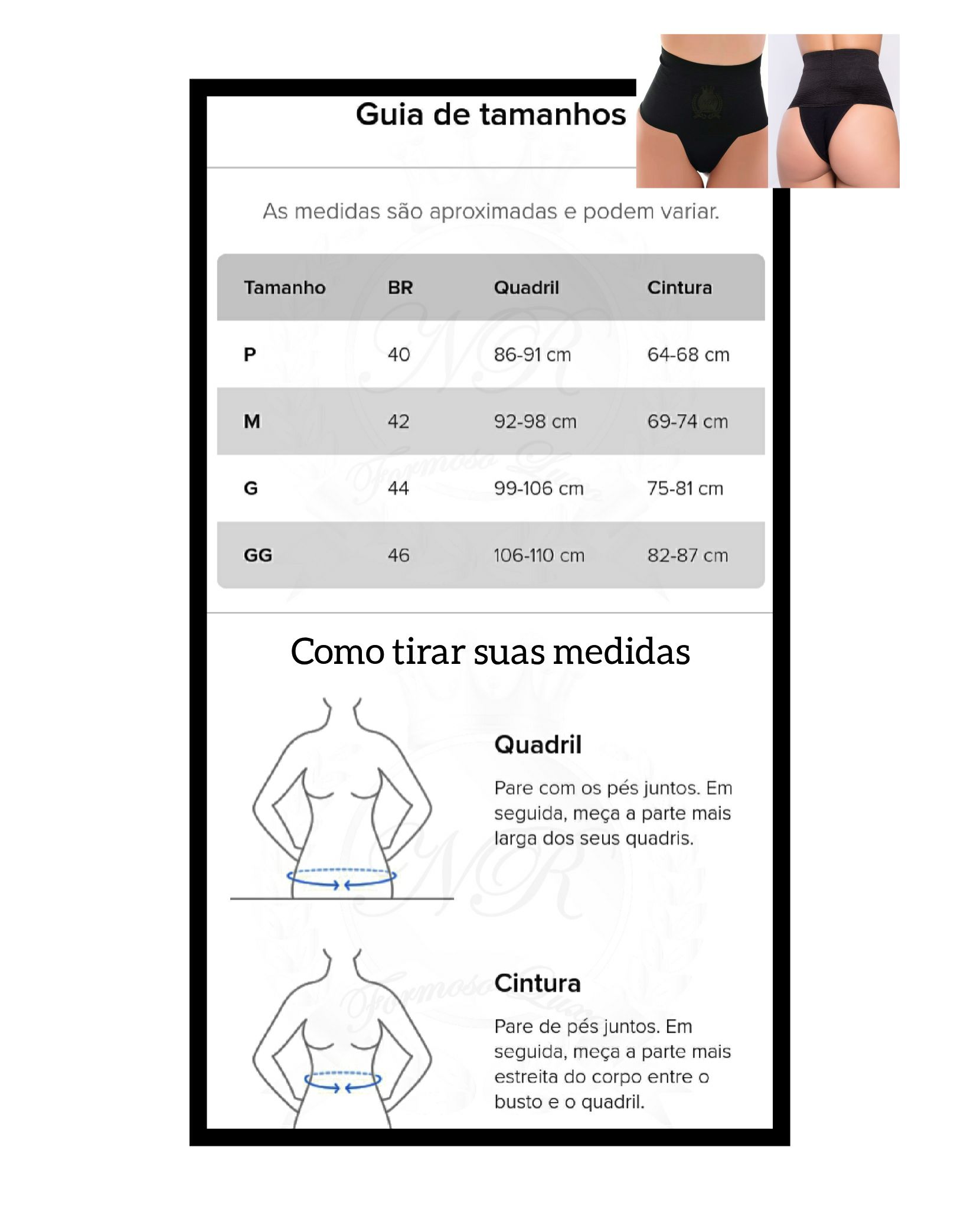 Calcinha Cinta Modeladora - 👑NR Formoso Luxo