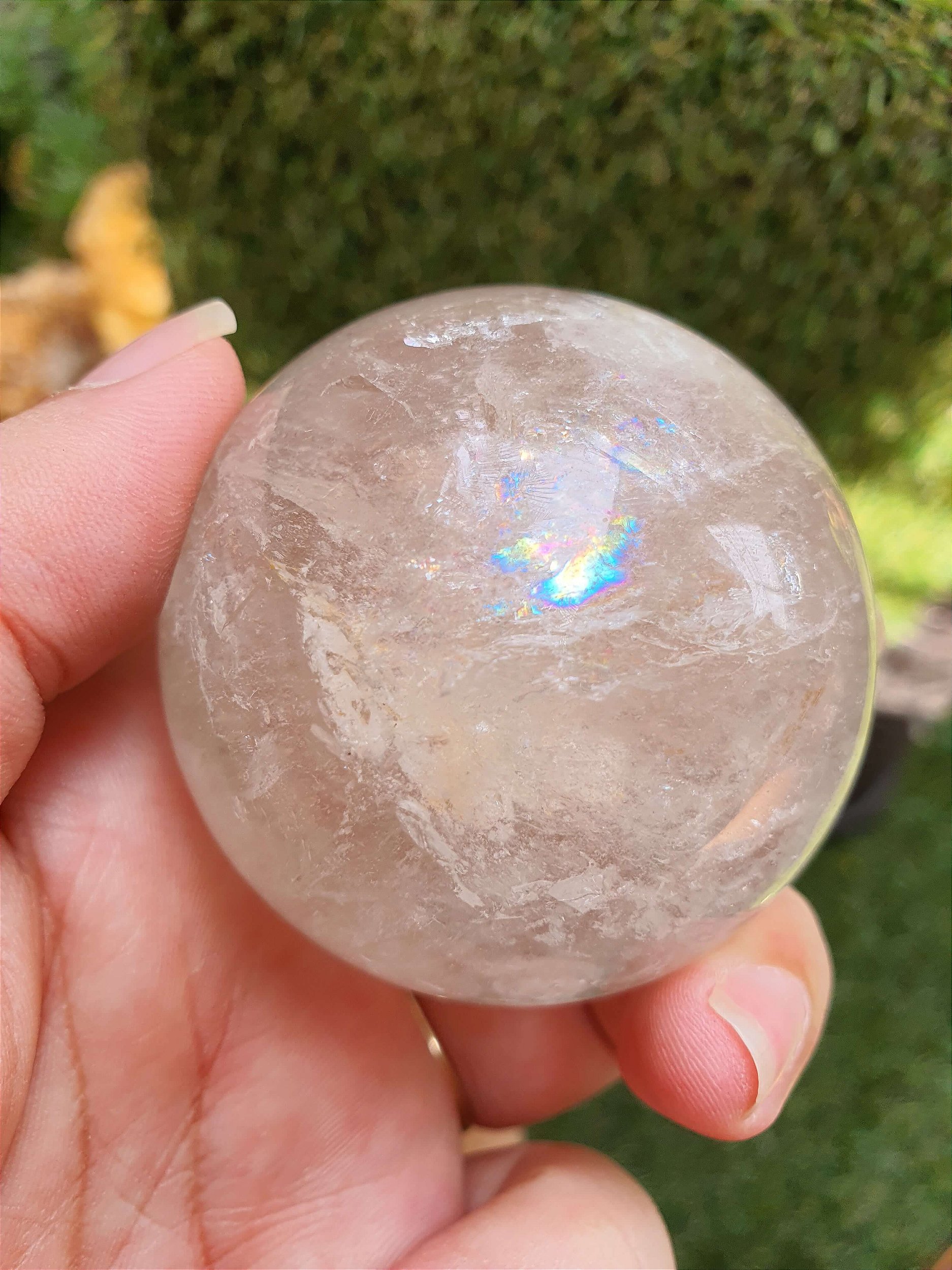 Esfera de Quartzo Arco-Íris - Liandry Cristais