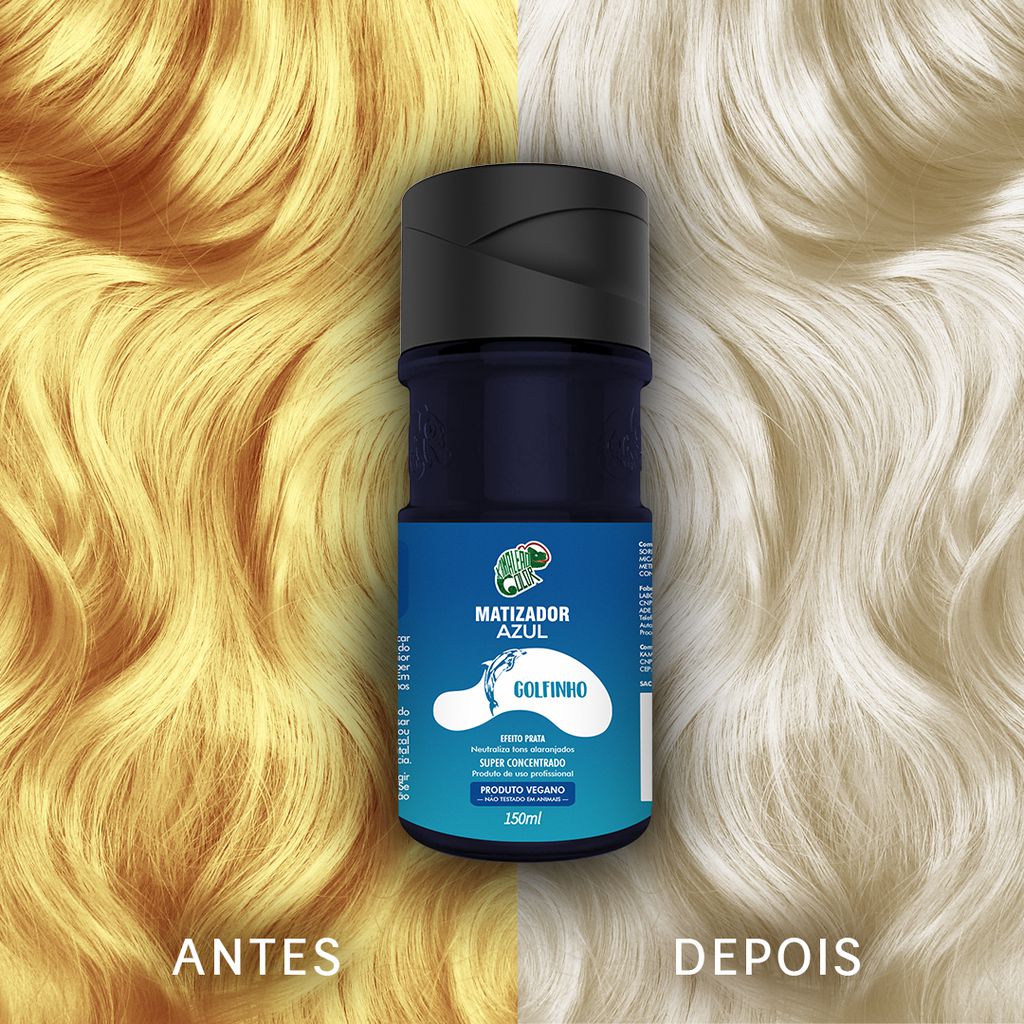Matizador Azul Golfinho Neutralizador Ruivo Prata Kamaleão Color ...