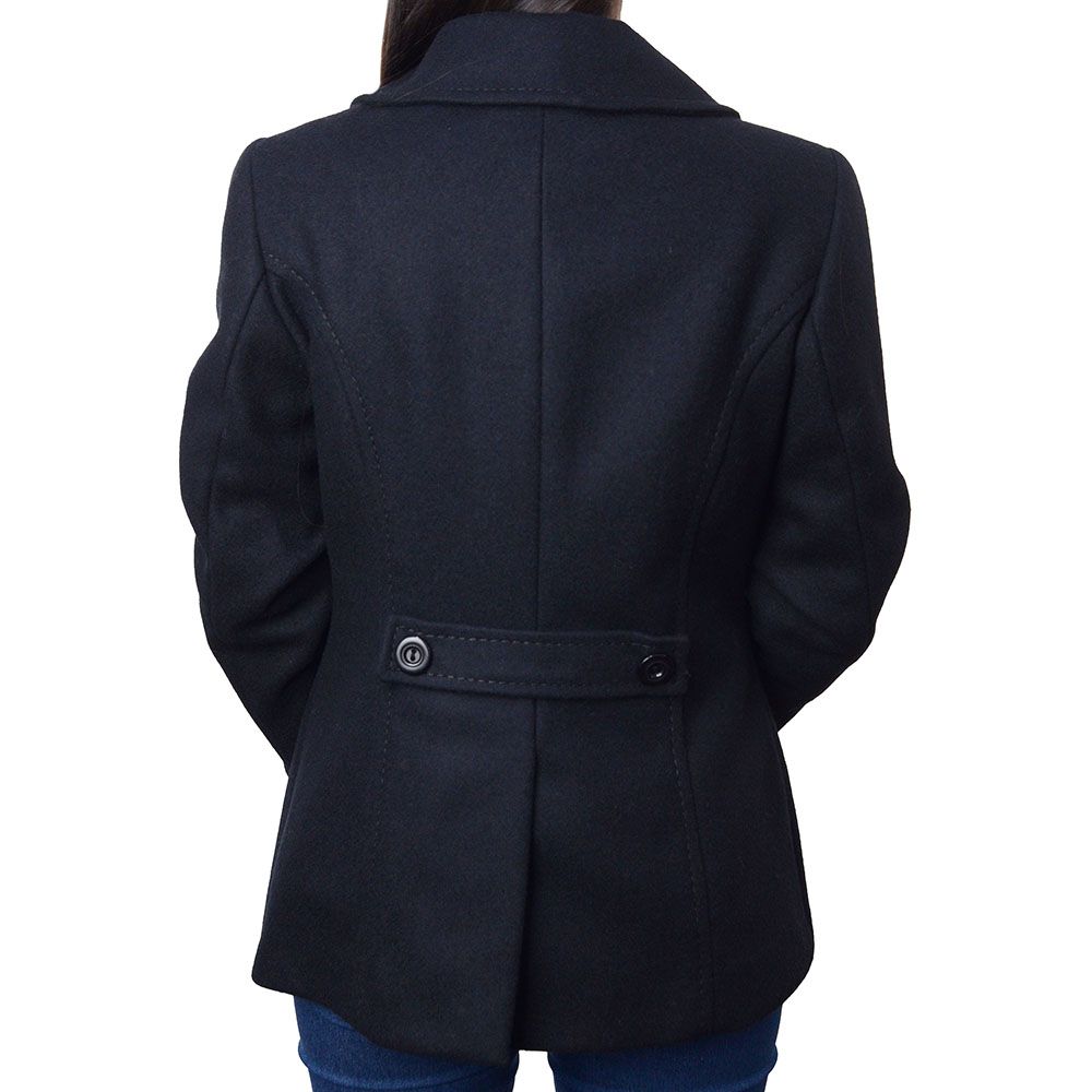 Casaco Feminino Peleteria Cordeiro Caban Slim Preto - 23031 - Estrela ...