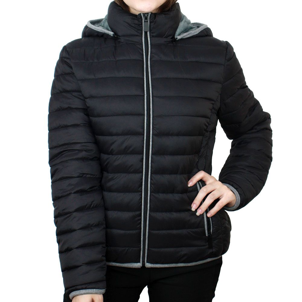 Jaqueta Feminina Alpelo Fake Down Peluciada Preta - 200257 - Estrela Mix | Um Mix dos Melhores ...