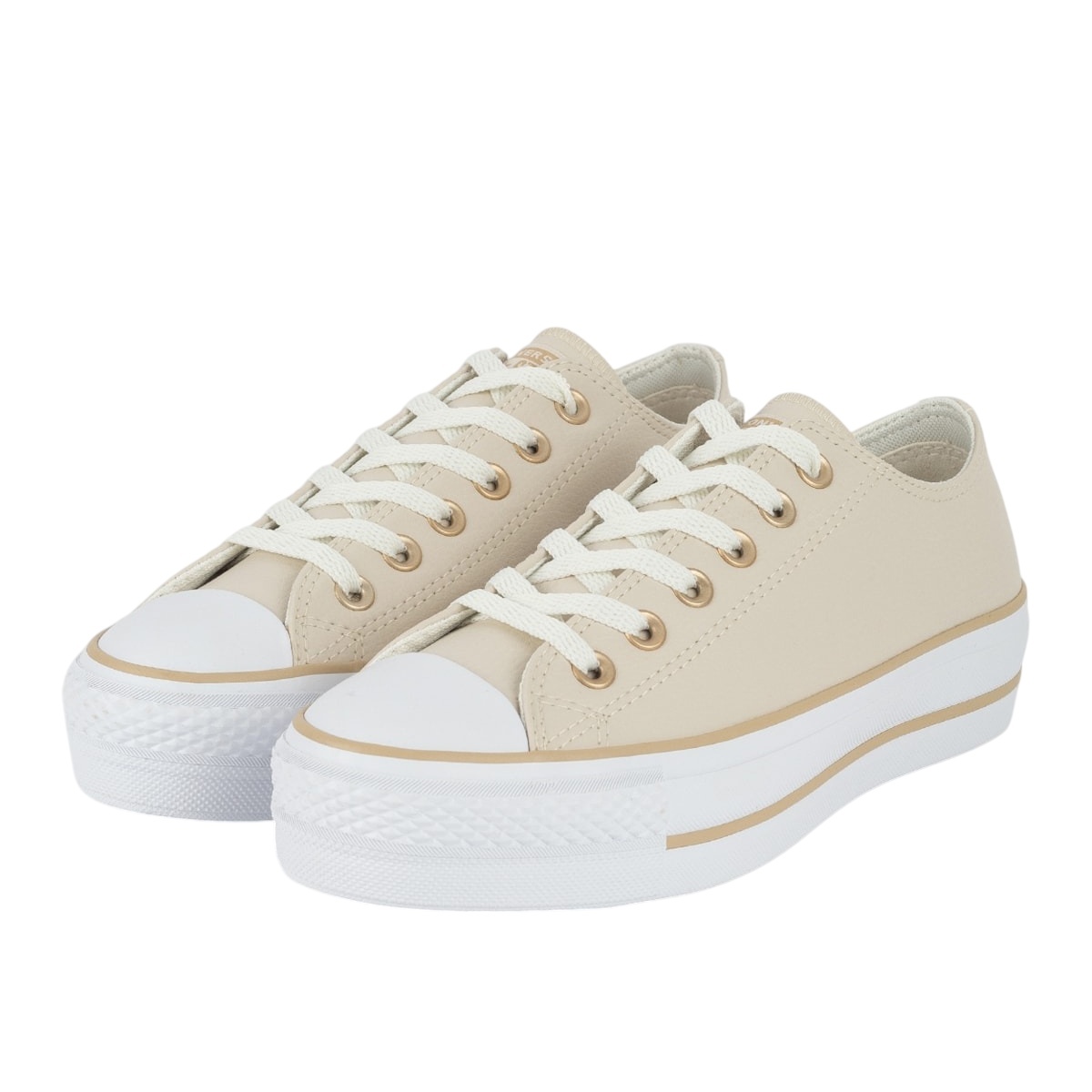 Tênis Feminino Converse All Star Plataforma Lift Bege CT0983 - Estrela ...
