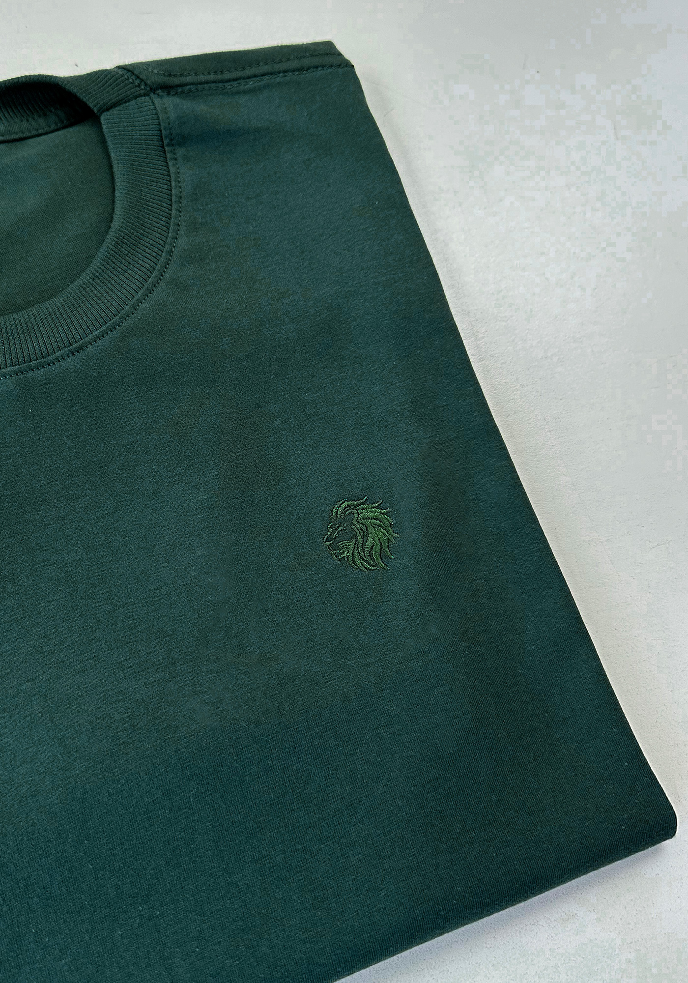 T-SHIRT MASCULINA - BASIC PREMIUM BORDADA - COR VERDE PROFUNDO - Delbo ...