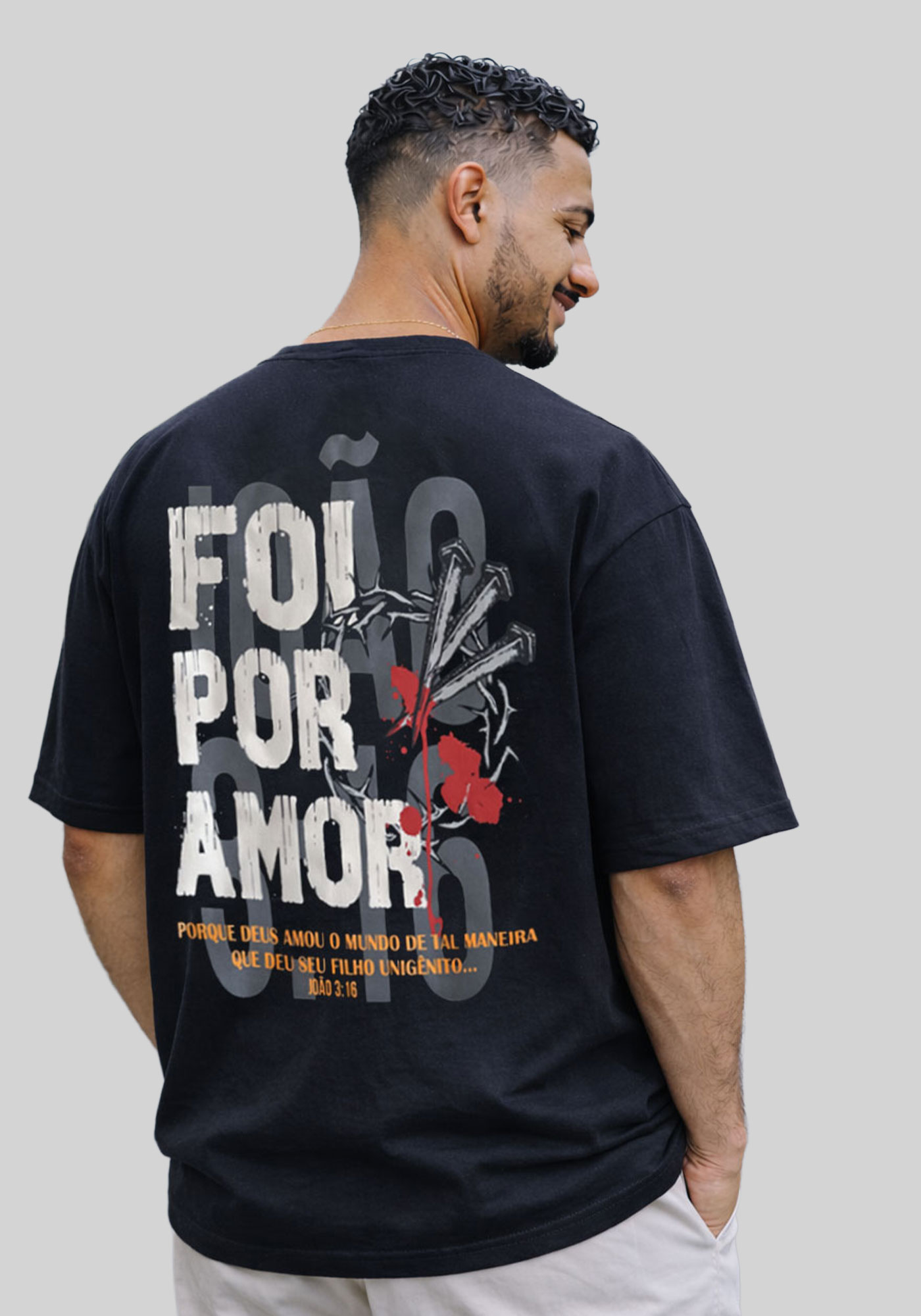 OVERSIZED - FOI POR AMOR - COR PRETO - Delbo T-Shirts | Atacado de ...