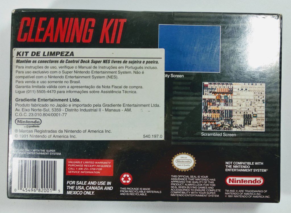 Cleaning Kit Original (Lacrado) - SNES - Sebo dos Games - Games Antigos ...