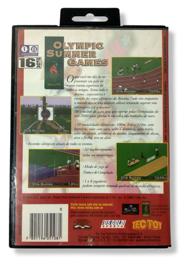 Jogo Olympic Summer Games Original - Mega Drive - Sebo dos Games ...