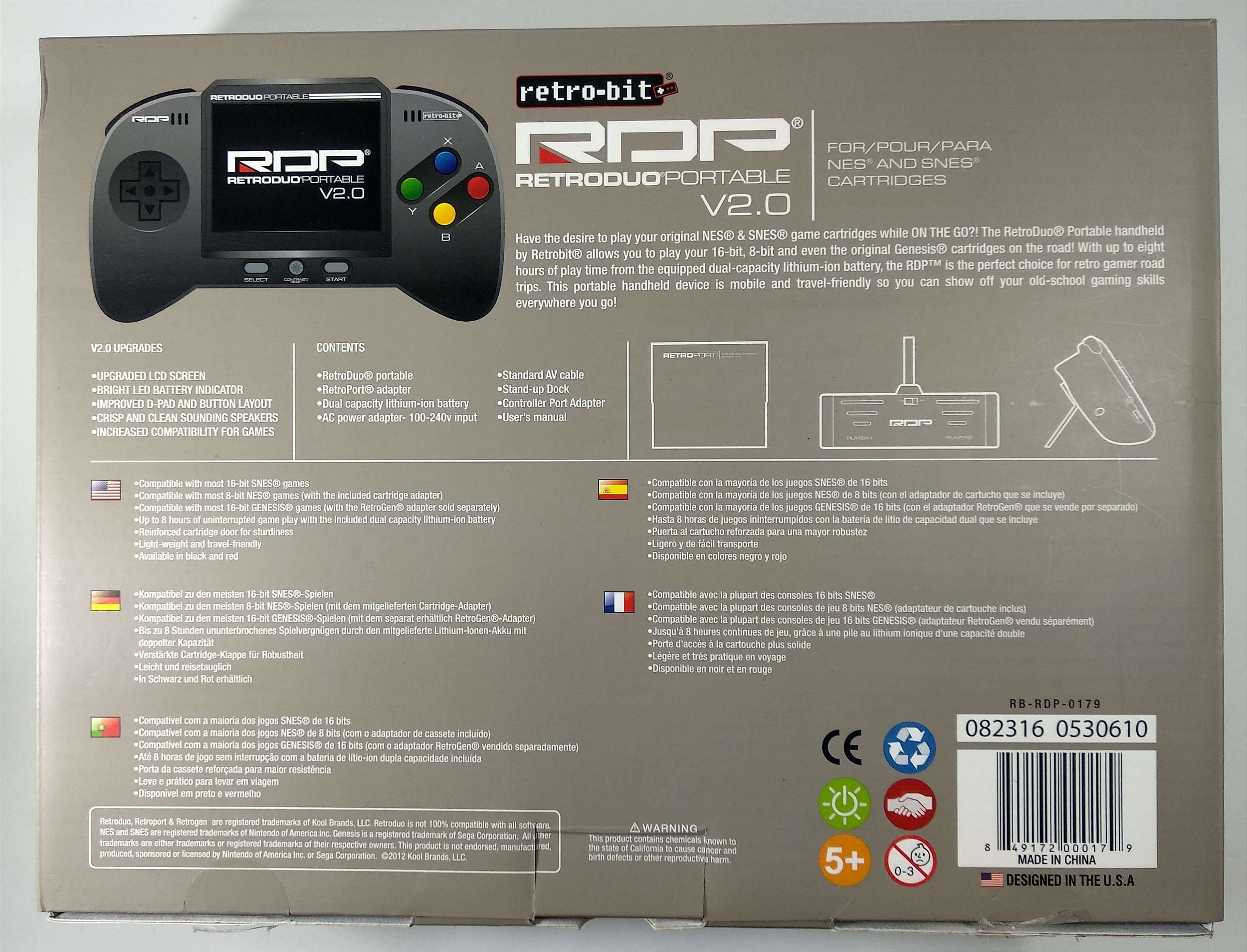 Console Retro-bit Retroduo Portable V2.0 (SNES - NES) - Sebo dos Games ...