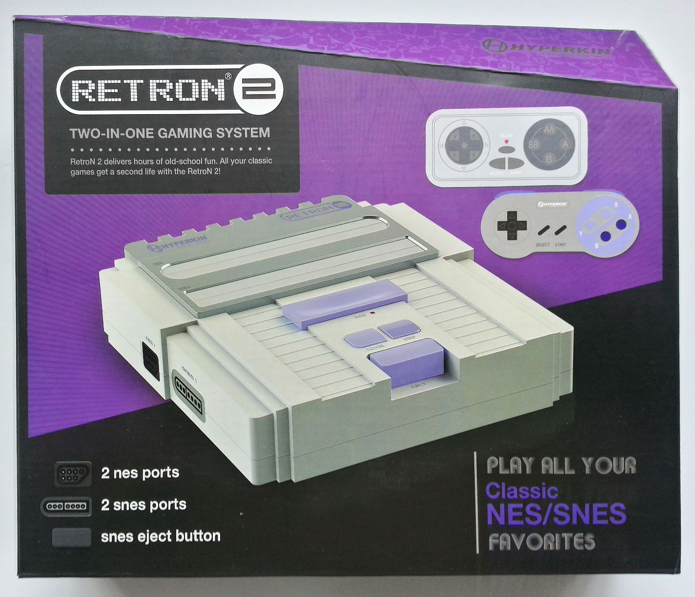 Console Retron 2 Hyperkin (Multi sistema NES e SNES) - Sebo dos Games ...