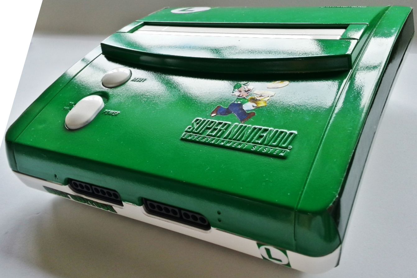 Super Nintendo Baby Personalizado Luigi + 2 jogos - SNES - Sebo dos ...