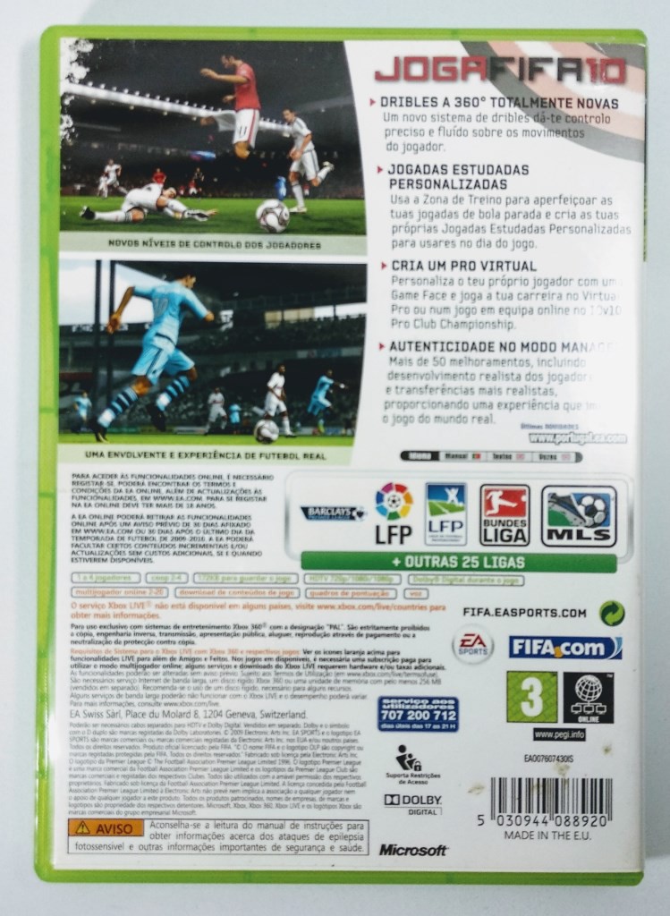 Fifa 10 Original [EUROPEU] - Xbox 360 - Sebo dos Games - Games Antigos e Usados dos Atari ao PS...