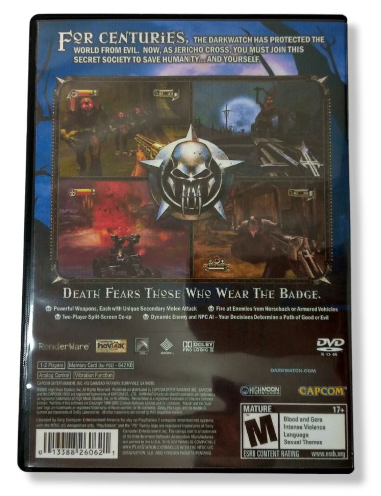Darkwatch [REPRO-PACTH] - PS2 - Sebo dos Games - Games Antigos e Usados dos Atari ao PS...