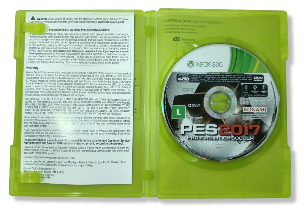 Jogo PES 2017 Original - Xbox 360 - Sebo dos Games - Games Antigos e ...