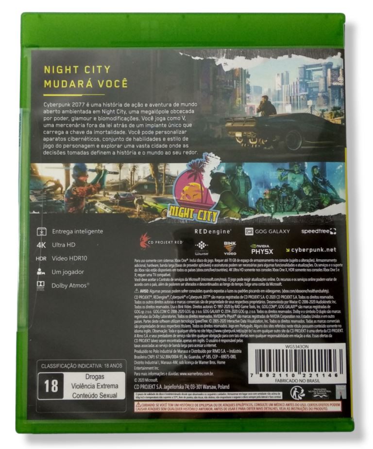 Jogo Cyberpunk 2077 - Xbox One - Sebo dos Games - Games Antigos e Usados dos Atari ao PS...