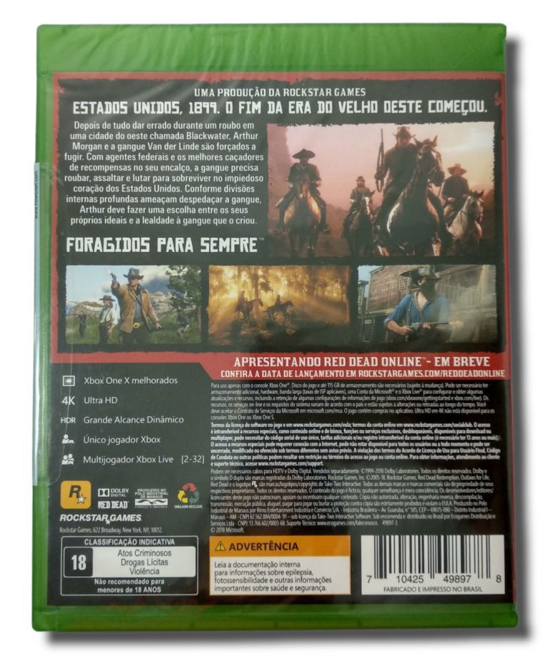 Jogo Red Dead Redemption II (Lacrado) - Xbox One - Sebo dos Games - Games Antigos e Usados dos ...
