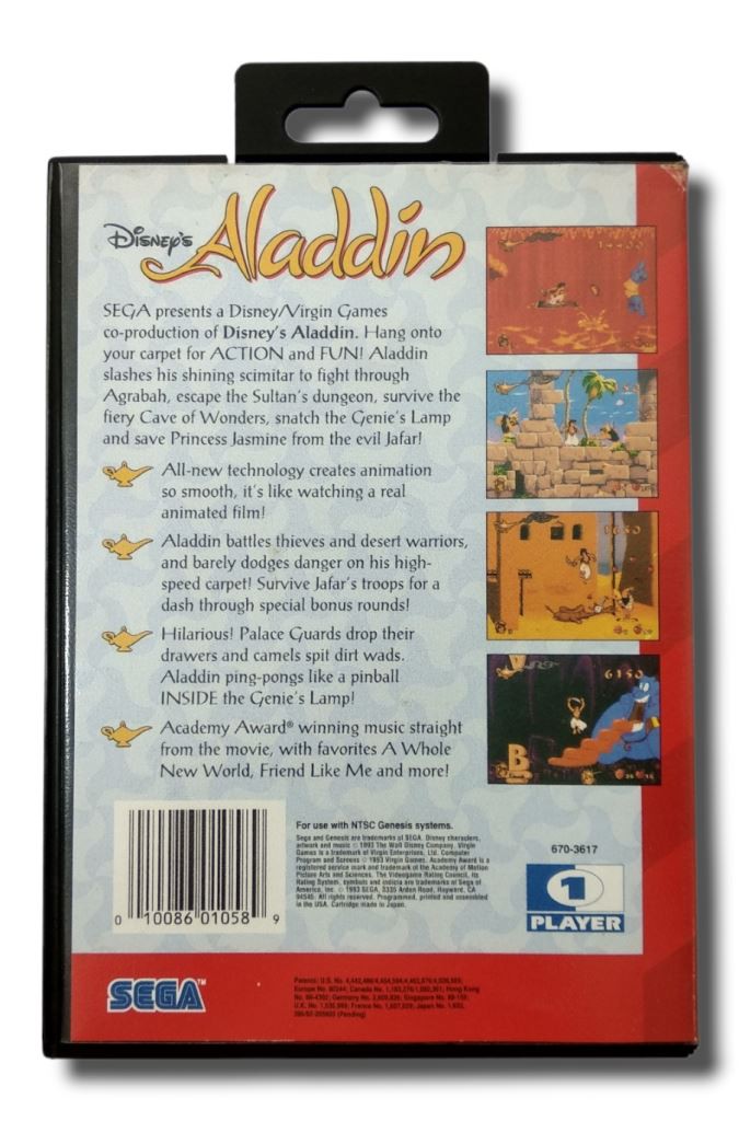 Jogo Aladdin Original - Mega Drive - Sebo dos Games - Games Antigos e ...