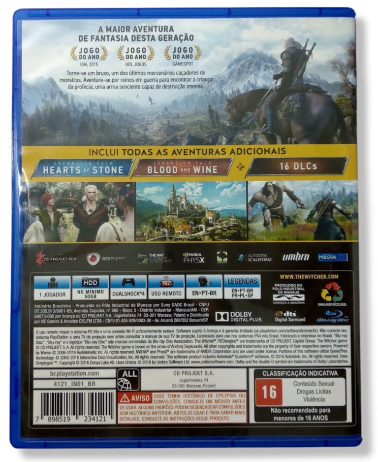 Jogo The Witcher III Wild Hunt Complete Edition - PS4 - Sebo dos Games ...