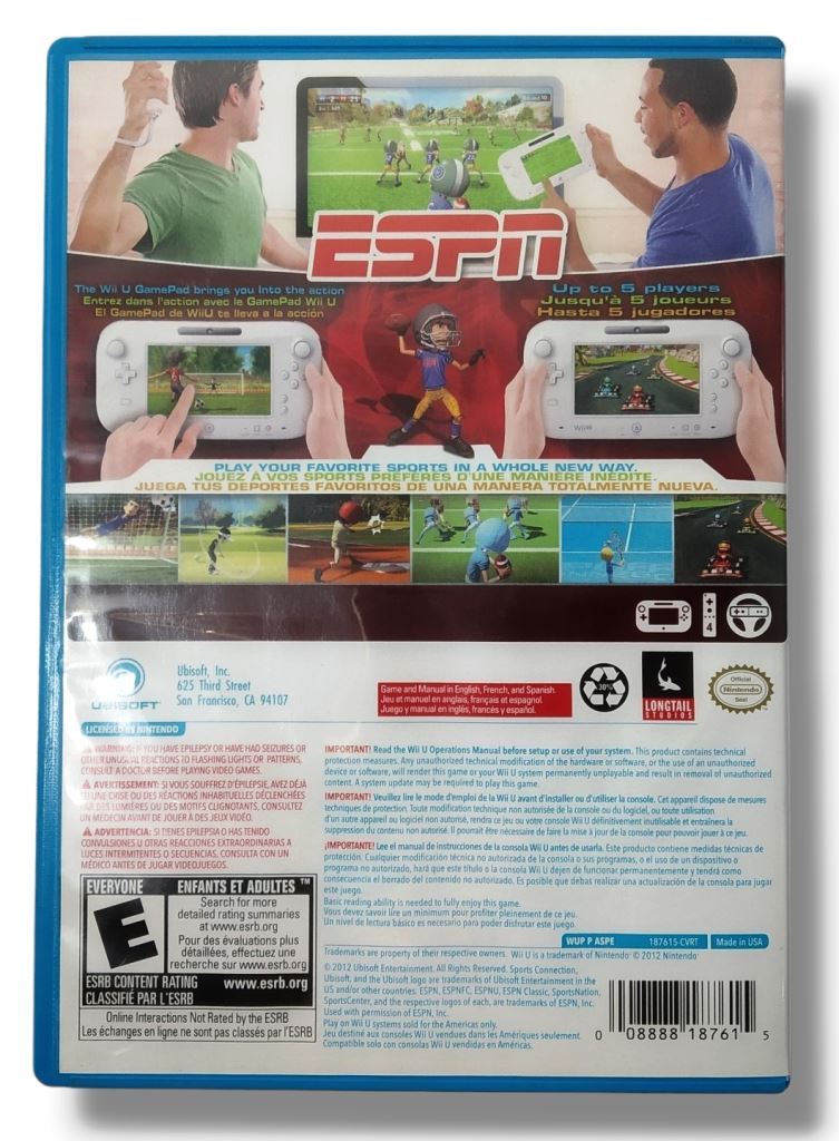 Jogo ESPN Sports Connection Original - Wii U - Sebo dos Games - Games ...