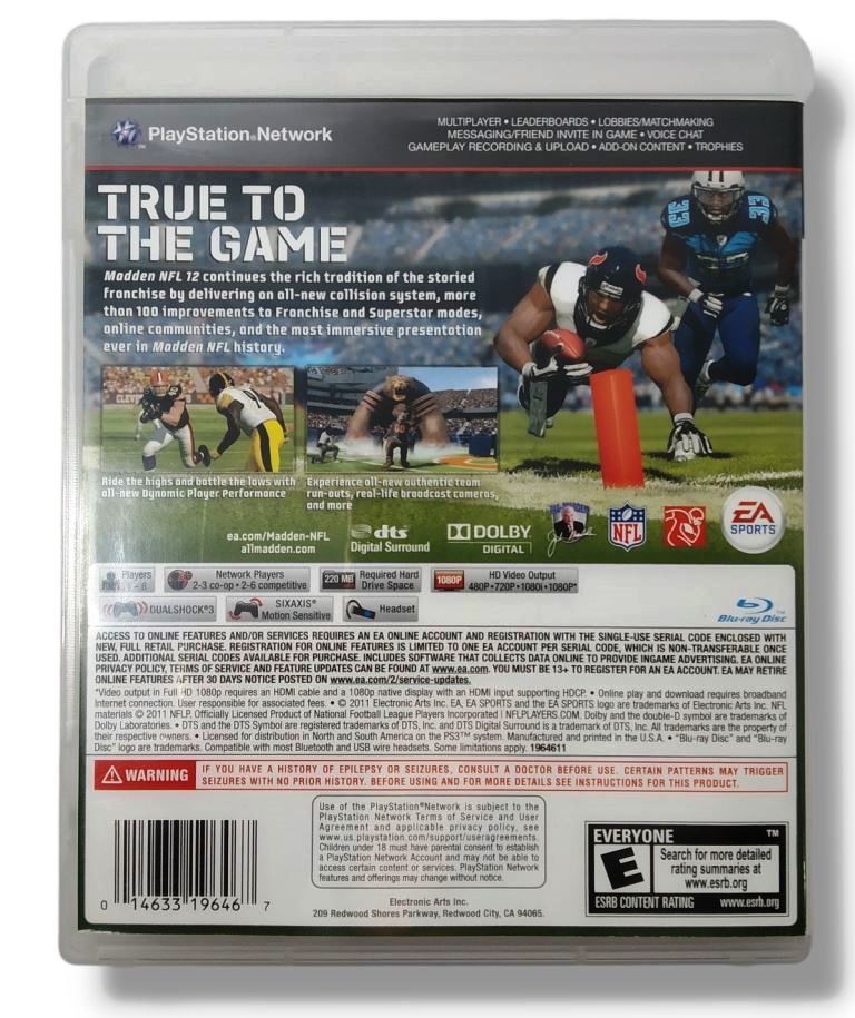 Jogo Madden 12 - PS3 - Sebo dos Games - Games Antigos e Usados dos ...