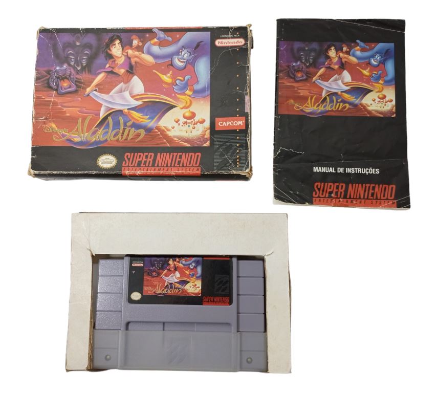 Jogo Disney Aladdin Original - SNES - Sebo dos Games - Games Antigos e ...