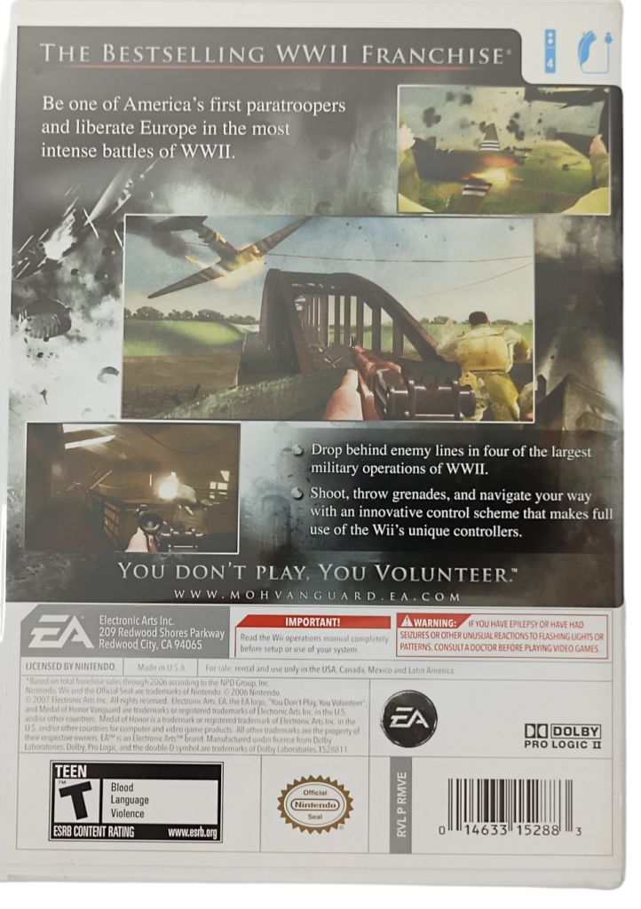 Jogo Medal of Honor Vanguard Original - Wii - Sebo dos Games - Games ...