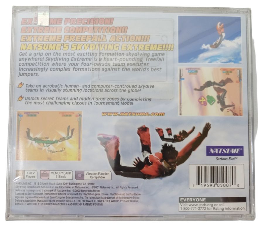 Jogo Skydiving Extreme Original (Lacrado) - PS1 ONE - Sebo dos Games ...