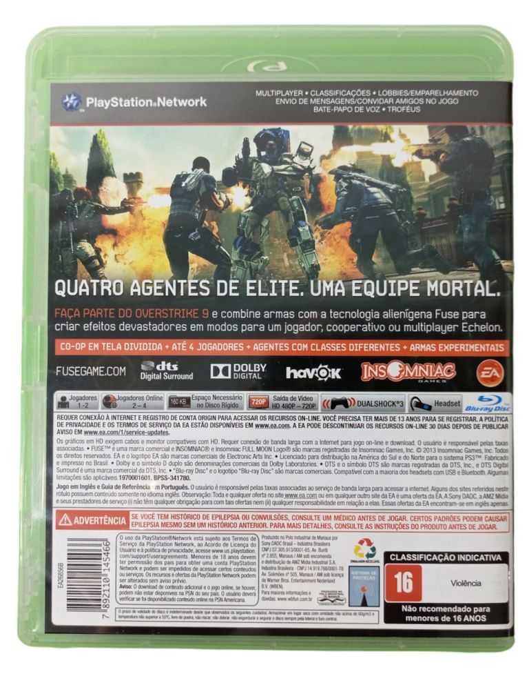 Jogo Fuse - PS3 - Sebo dos Games - Games Antigos e Usados dos Atari ao ...