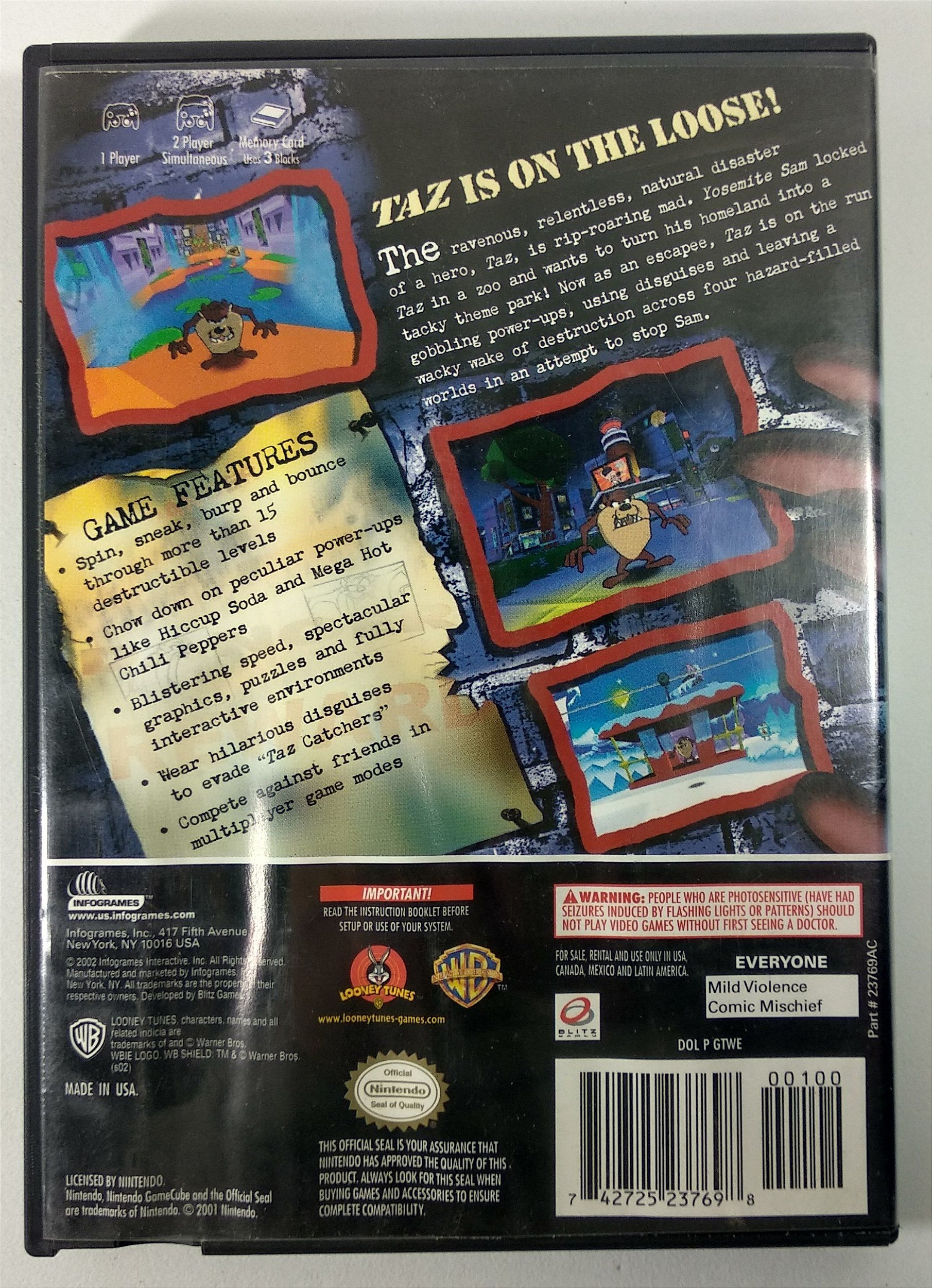 Taz Wanted Original - GC - Sebo dos Games - Games Antigos e Usados dos Atari ao PS...