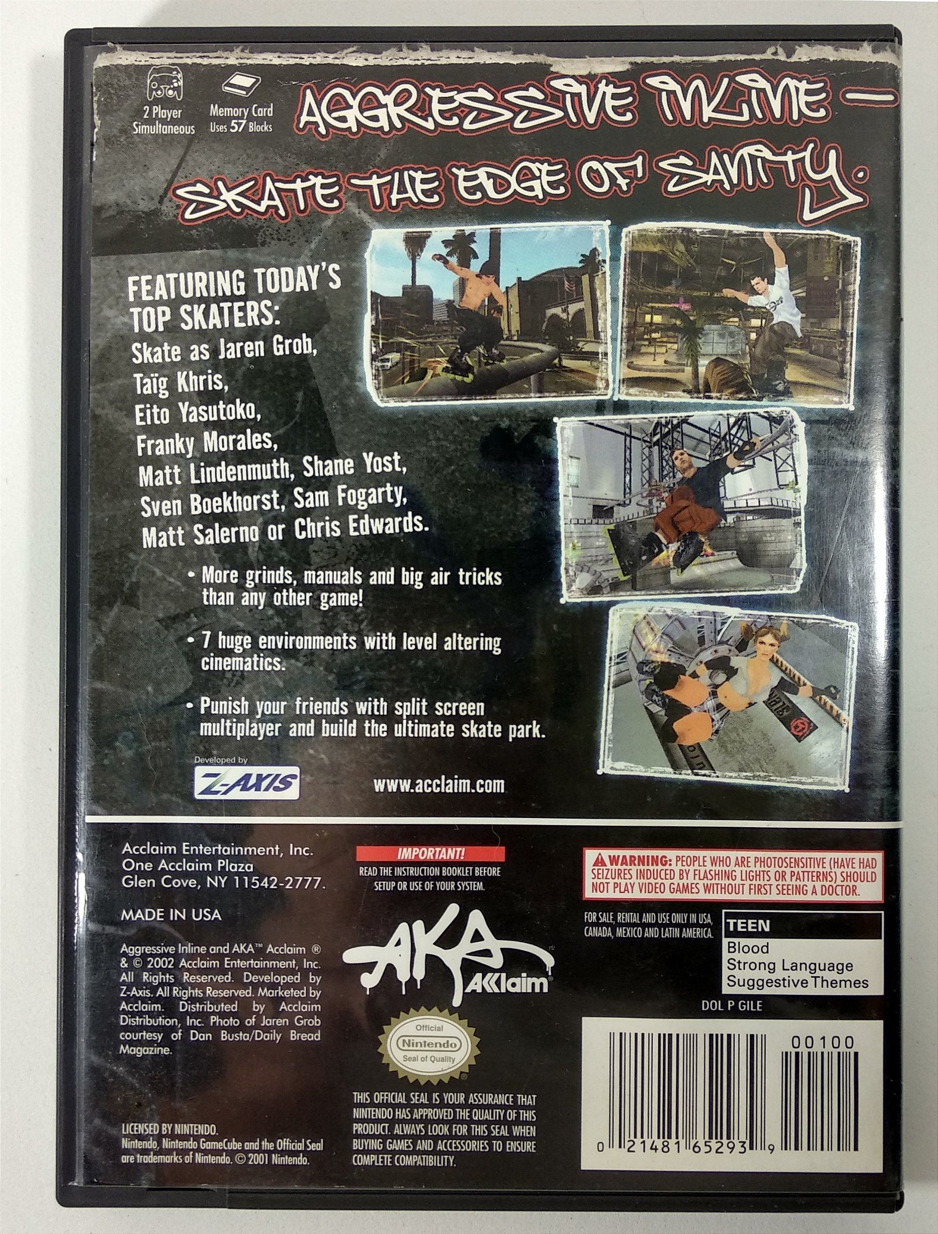 Agressive Inline Original - GC - Sebo dos Games - Games Antigos e ...