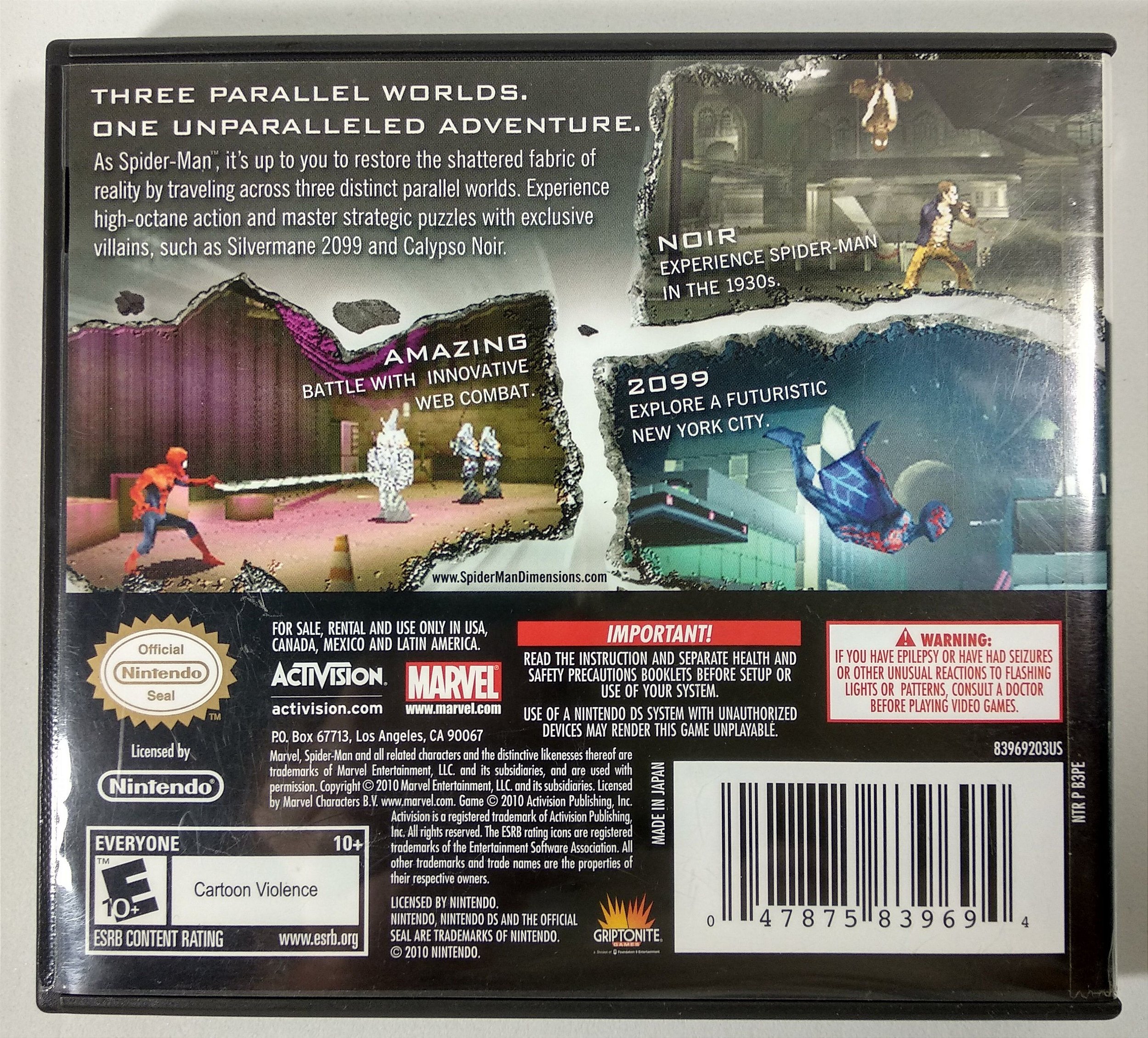 Spider-man Shattered Dimensions Original - DS - Sebo dos Games - Games ...