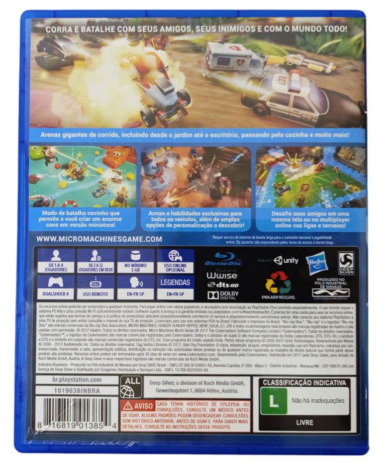 Jogo Micro Machines World Series - PS4 - Sebo dos Games - Games Antigos ...