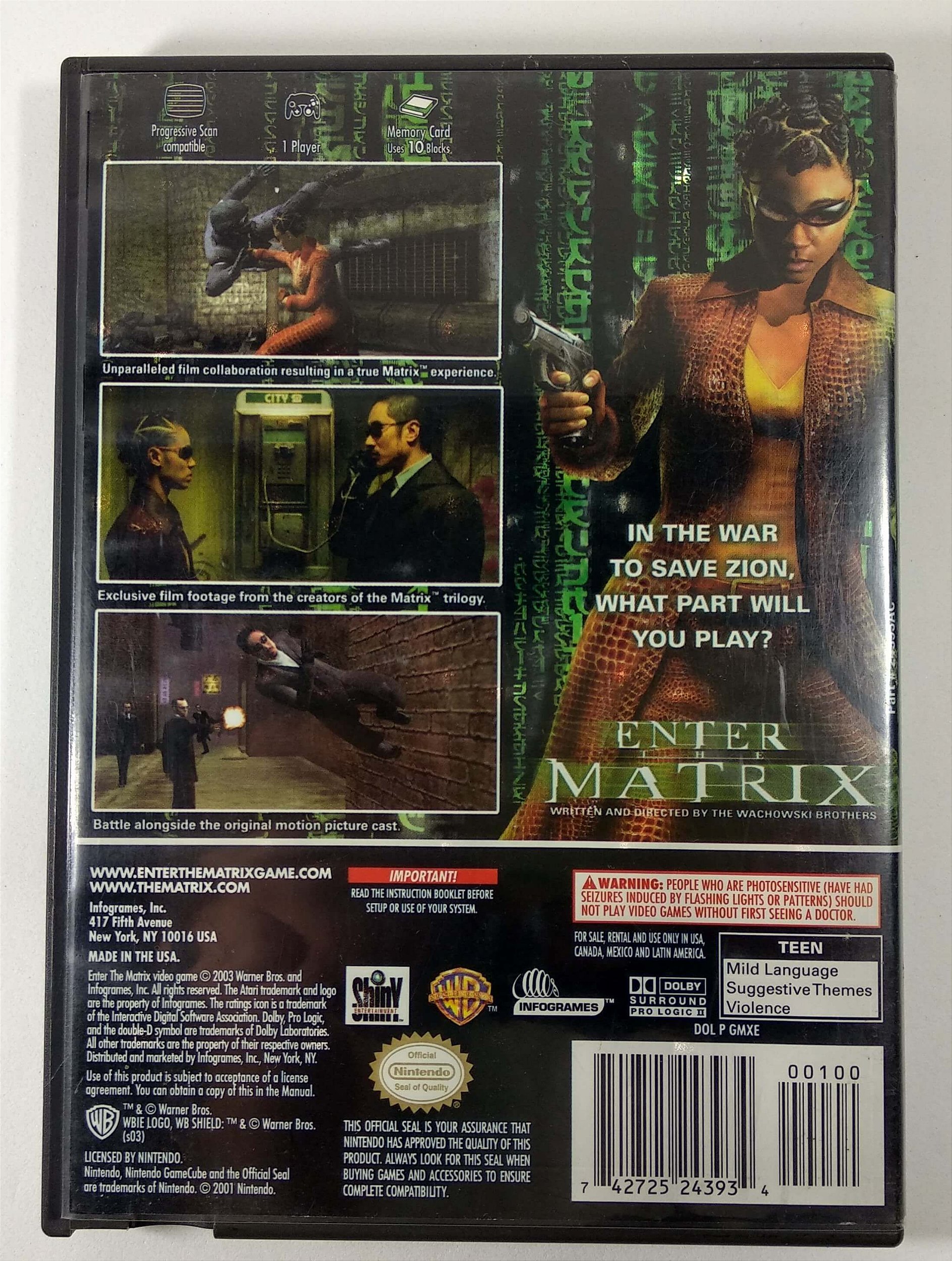 Enter the Matrix Original - GC - Sebo dos Games - Games Antigos e ...