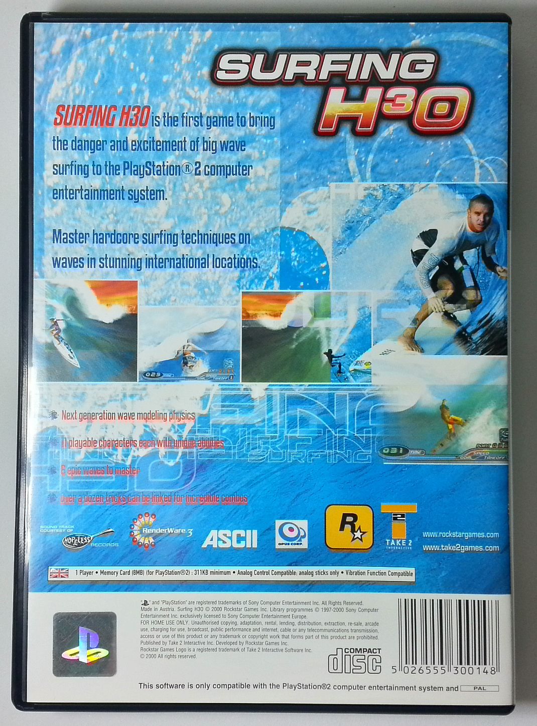 Surfing H3O Original [EUROPEU] - PS2 - Sebo dos Games - 10 anos!