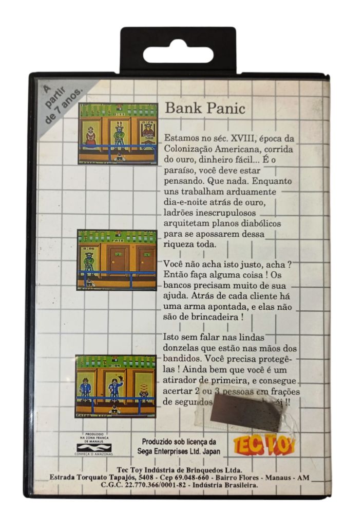 Jogo Bank Panic - Master System - Sebo dos Games - Games Antigos e ...