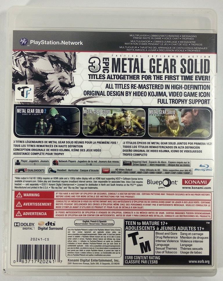 Metal Gear Solid HD Collection - PS3 - Sebo dos Games - Games Antigos e ...