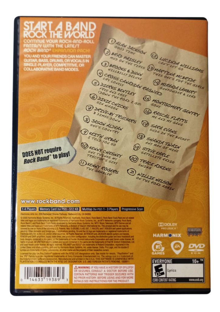 Jogo Rock Band Country Track Pack Original - PS2 - Sebo dos Games ...
