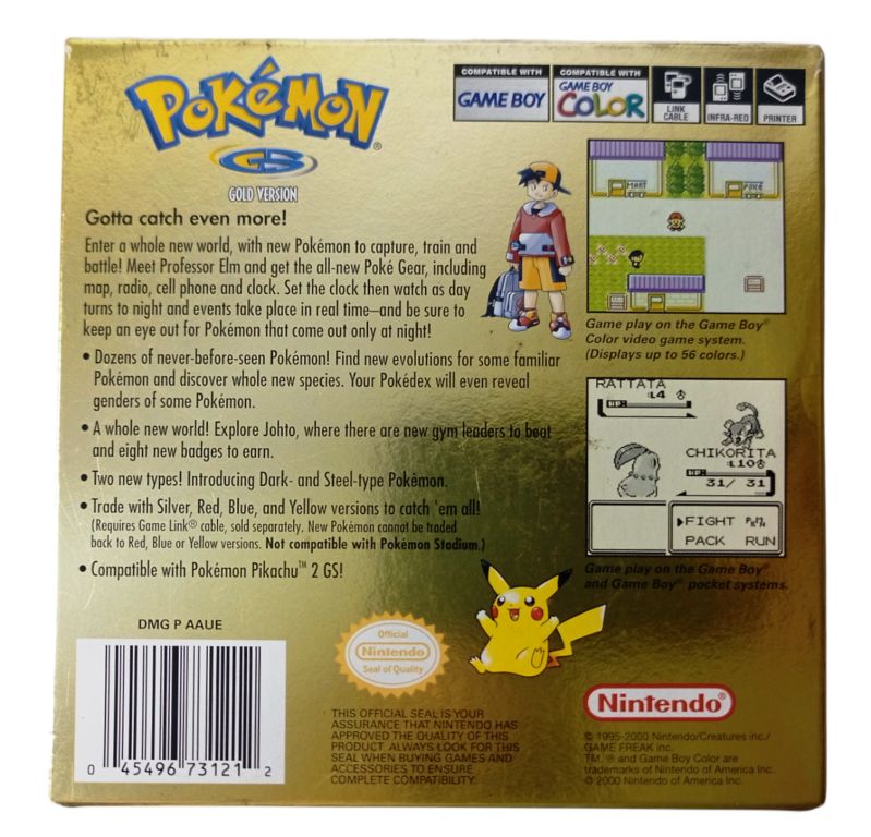 Pokémon Gold Original Completo GBC | Game Boy - Sebo dos Games - Games ...