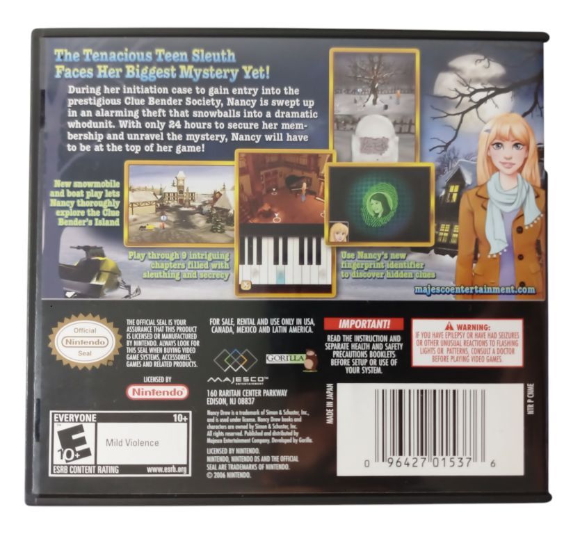 Jogo Nancy Drew Original - DS - Sebo dos Games - Games Antigos e Usados ...