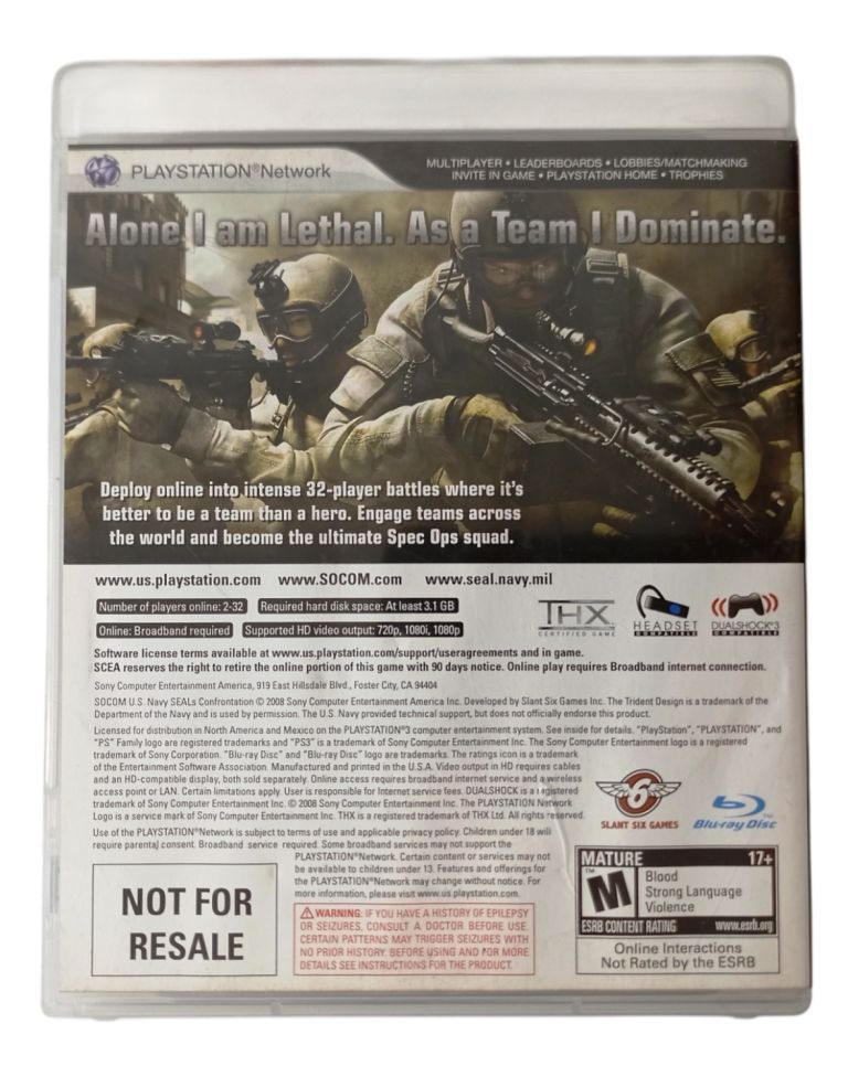 Jogo Socom U.S Navy Seals Confrontation - PS3 - Sebo dos Games - Games ...
